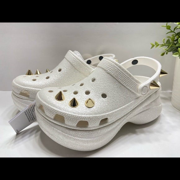CROCS | Shoes | Crocs Rare Classic Bae Glitter Stud Clogs Limited ...
